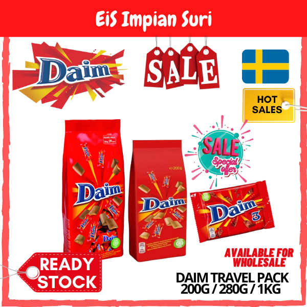 (Ready Stock!!) Daim Chocolate Minis Bag 280g / 200g / XXL 460g Coklat Daim Langkawi Daim Orange ...