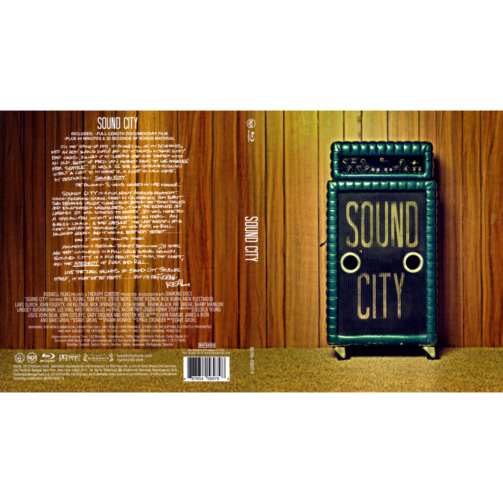 DVD Sound City - Documentary. Directed by DAVE GROHL (Nirvana, Foo ...
