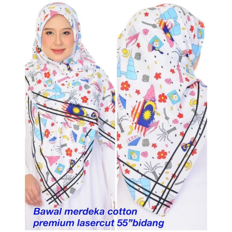 Bawal Merdeka Labuh Bidang 55 Premium Cotton Laser Cut Pos Setiap Hari ...