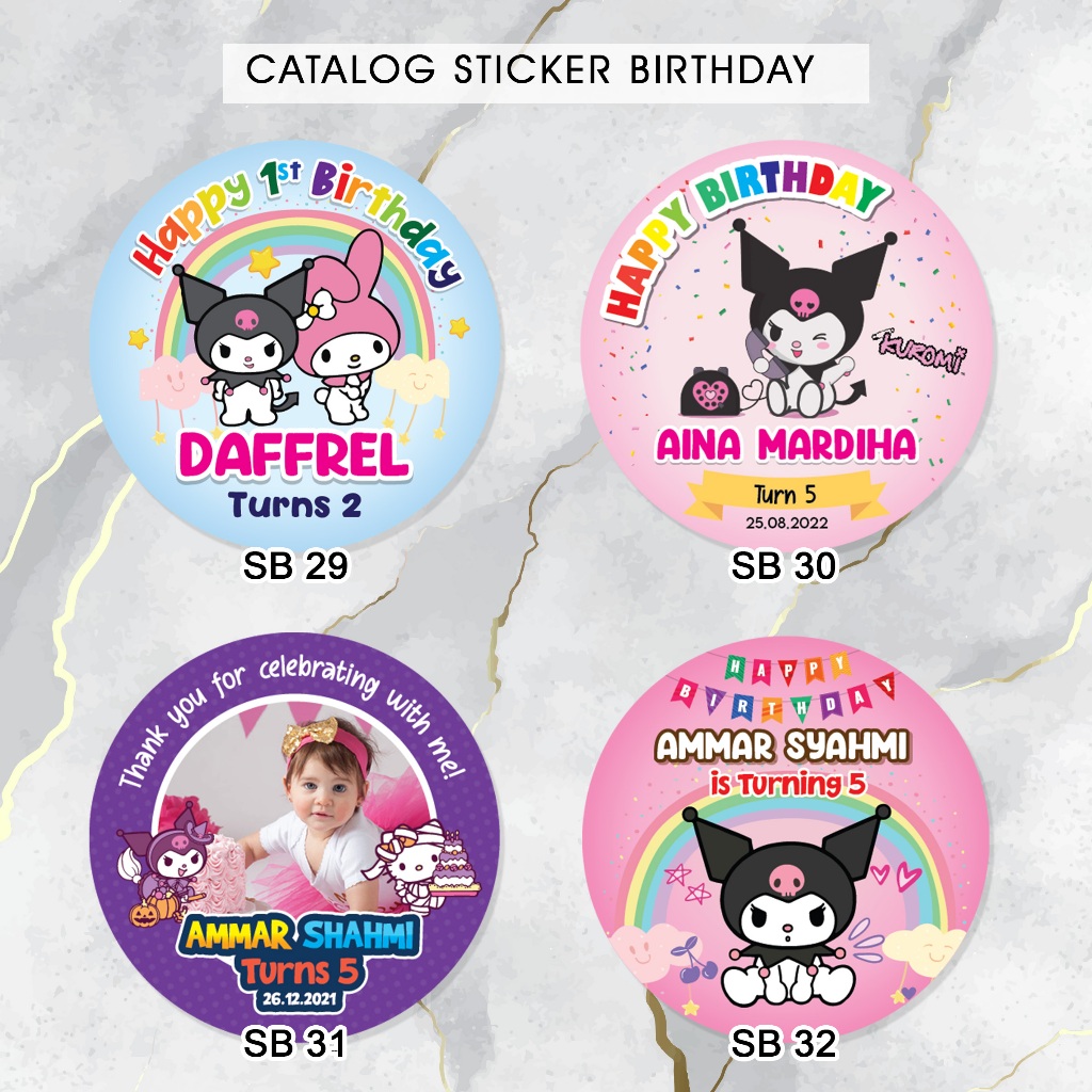 BIRTHDAY STICKER/GOODIES/STIKER HARI JADI | Shopee Malaysia