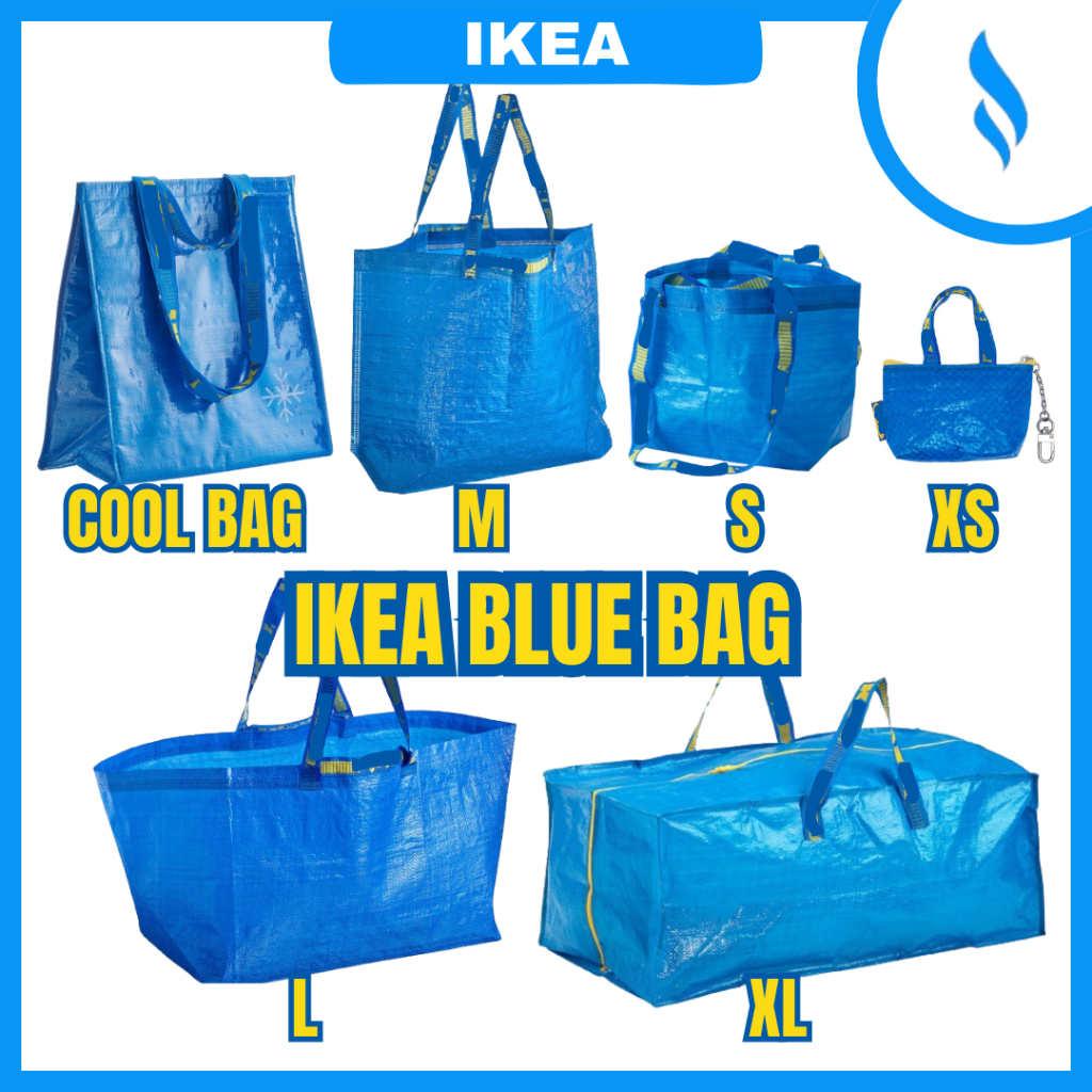 IKEA Blue Laundry Bag Recycle Bag Shopping Bag Ikea Foldable Beg Ikea ...