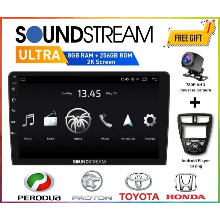 SOUNDSTREAM Anzuo ULTRA 2K 360 Cam Supported 4G SIM 9"/10"/8 + 25GB ...