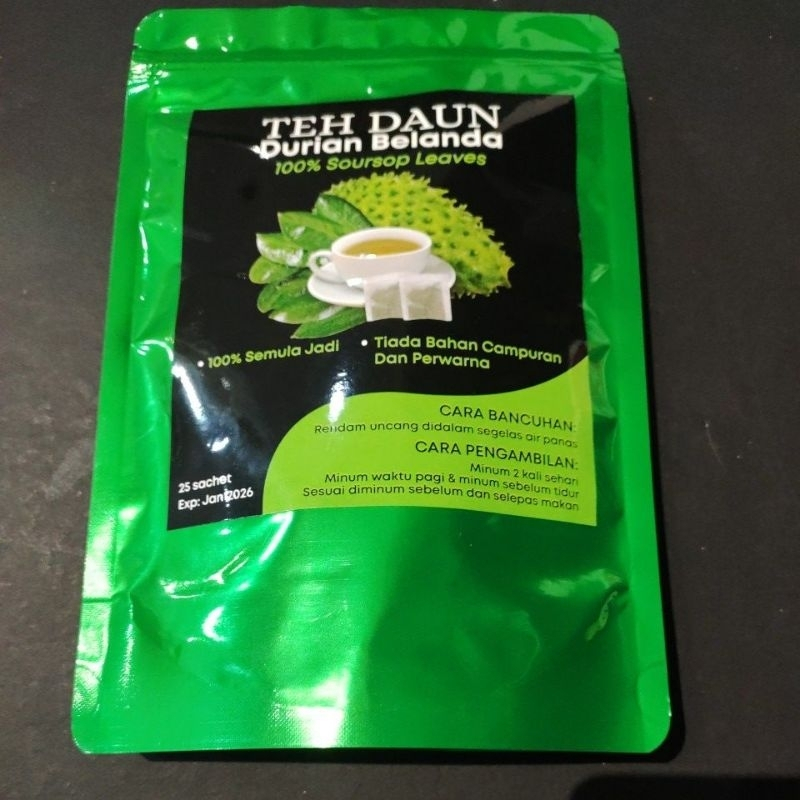 TEH DURIAN BELANDA Ori 100% SOURSOP LEAVES Med Tea | Teh Daun Durian ...