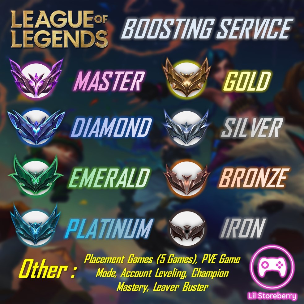 (LoL) League of Legends Boosting Service 英雄联盟代打服务 | Shopee Malaysia