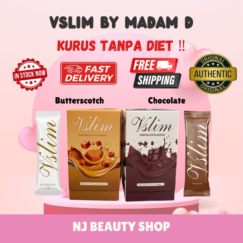 VSLIM by DYNA YUSOF 💯 ORIGINAL HQ | BUTTERSCOTH | CHOCOLATE | Shopee ...
