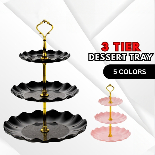 [Shopee Choice]3Tier High Tea Stand Dessert Cupcake Cakes Fruit Party ...