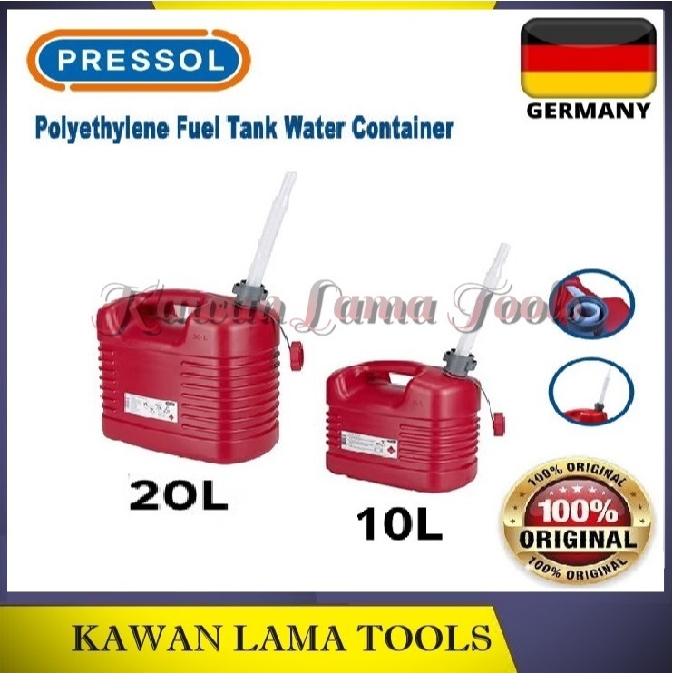 Pressol Germany 10L Fuel Tank Oil Container Jerrycan Tong Minyak Petrol ...