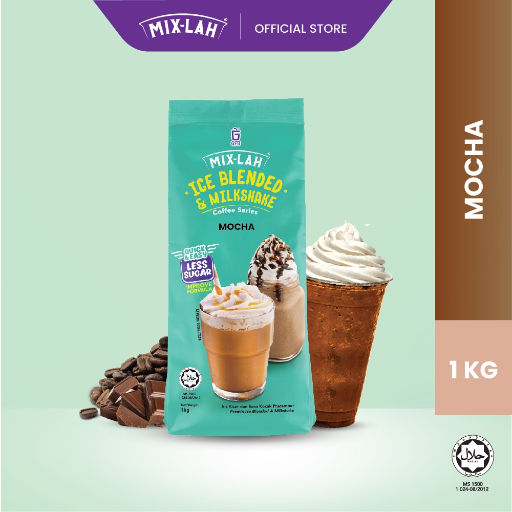 MIX-LAH Mocha Ice Blended Milkshake Powder 冰沙粉 (1kg) | Shopee Malaysia