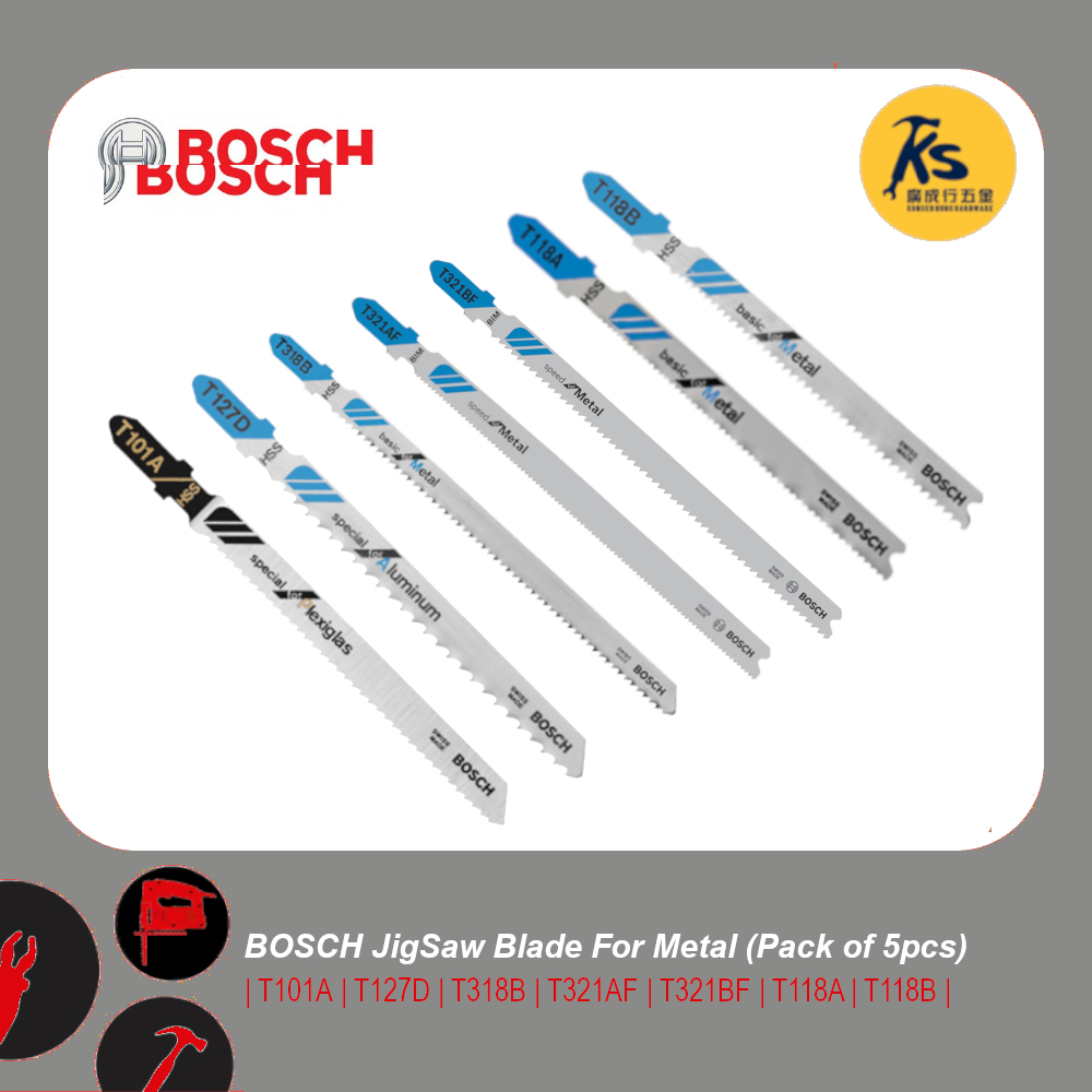BOSCH Jigsaw Blade For Metal ( T101A | T127D | T318B | T321AF | T321BF ...