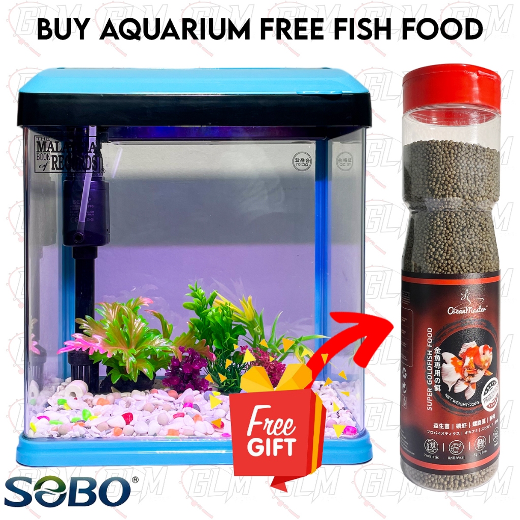 Sobo T-830F Sobo T-390F Fish Aquarium Set Lengkap Fish Tank (Pump, Filter, Led Light) | Shopee ...