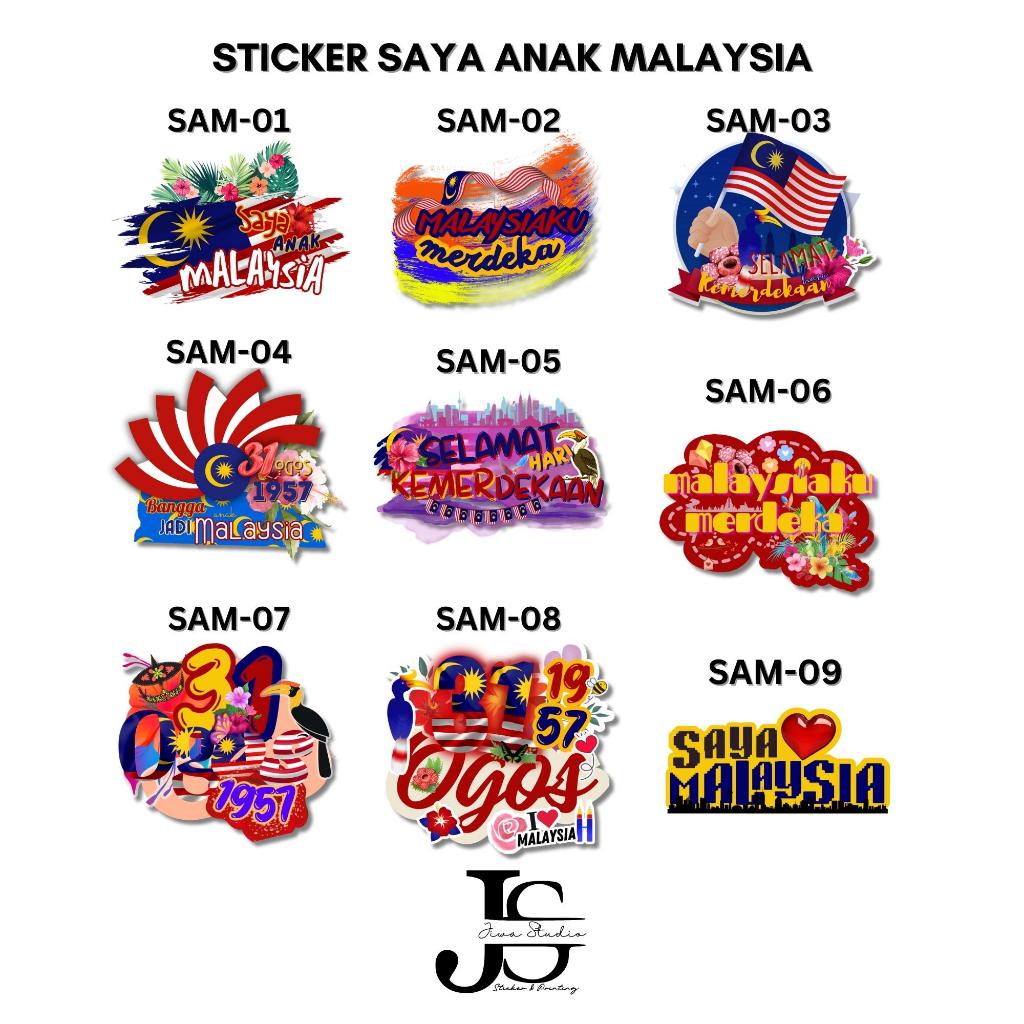 1pc Sticker Hari Merdeka | Malaysiaku Merdeka | Saya ️ Malaysia | Saya Anak Malaysia | Shopee ...