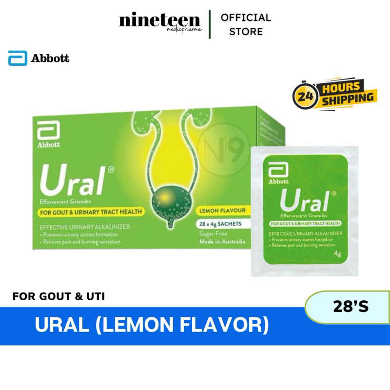 URAL EFFERVESCENT GRANULES (4Gx28 Sachets) | Urinary Health | Shopee ...