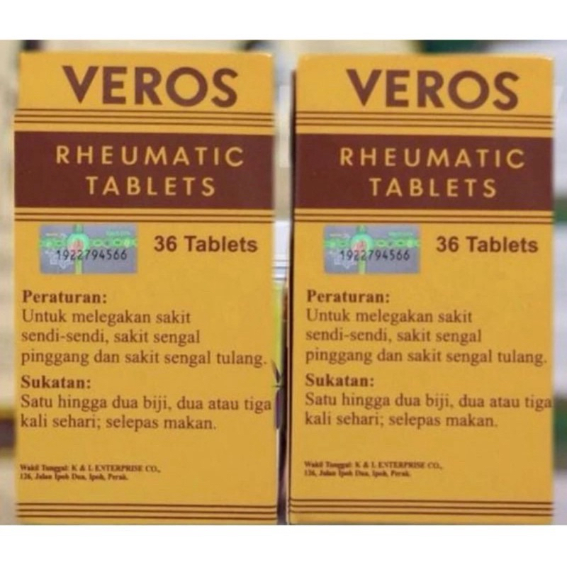VEROS RHEUMATIC TABLETS 100% ORIGINAL💥 | Shopee Malaysia