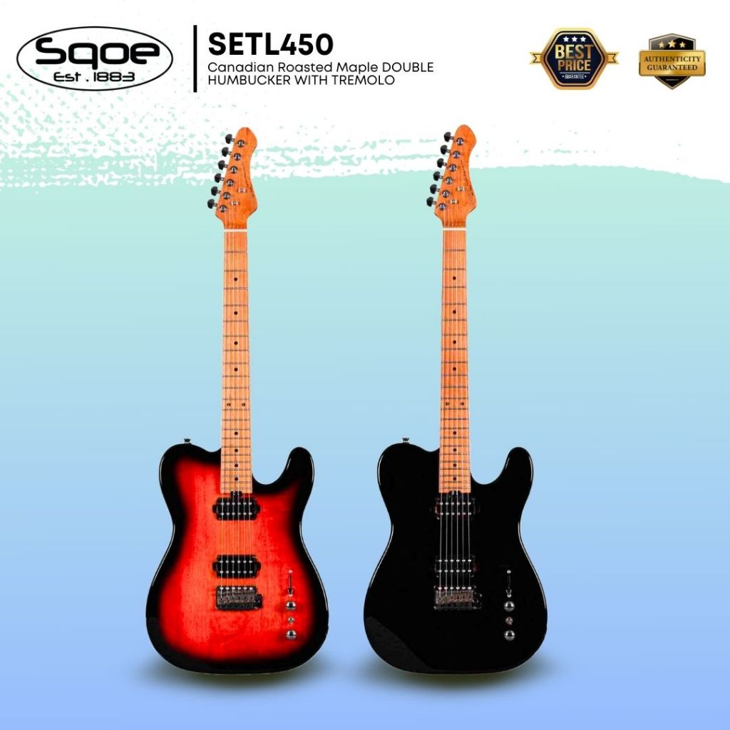 SQOE SETL450 HH Canadian Roasted Maple Fretboard Telecaster with ...