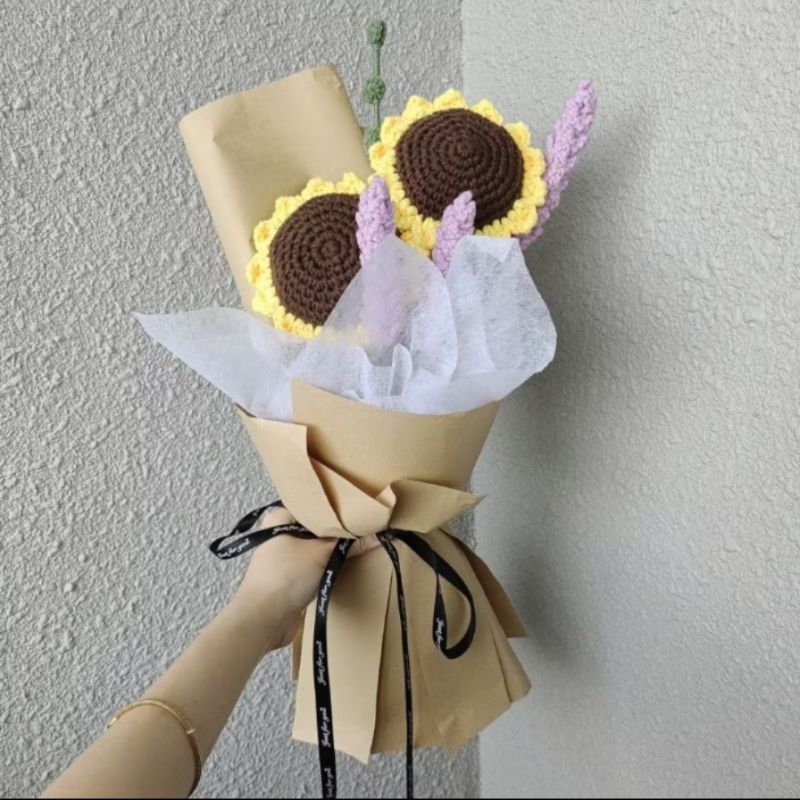 Sunflower Daisy Bouquets Handmade Crochet Gift Surprise Graduation ...