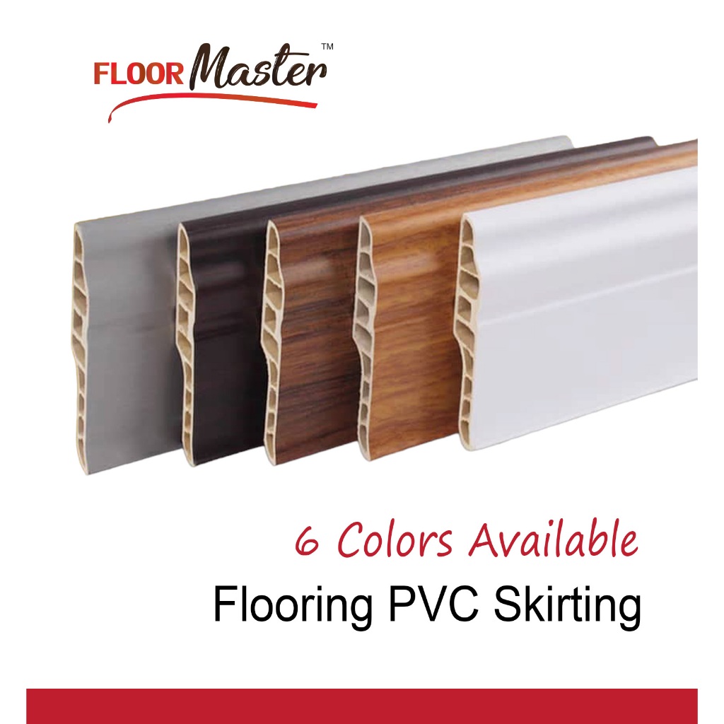 PVC Skirting 70mm for Flooring / Wall Line / 踢脚线 | Shopee Malaysia