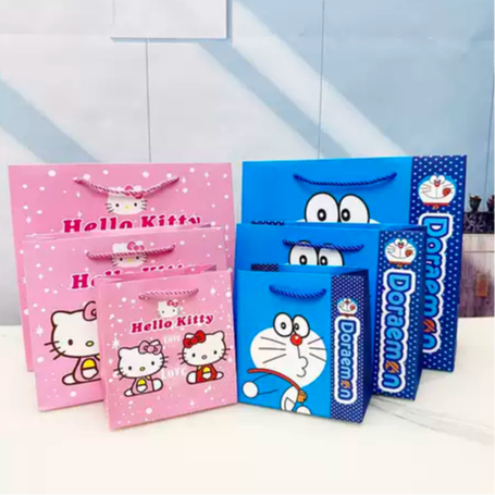 Kitty Doraemon Goodies Door Gift Handle Paper Bag Kindergarten Children ...