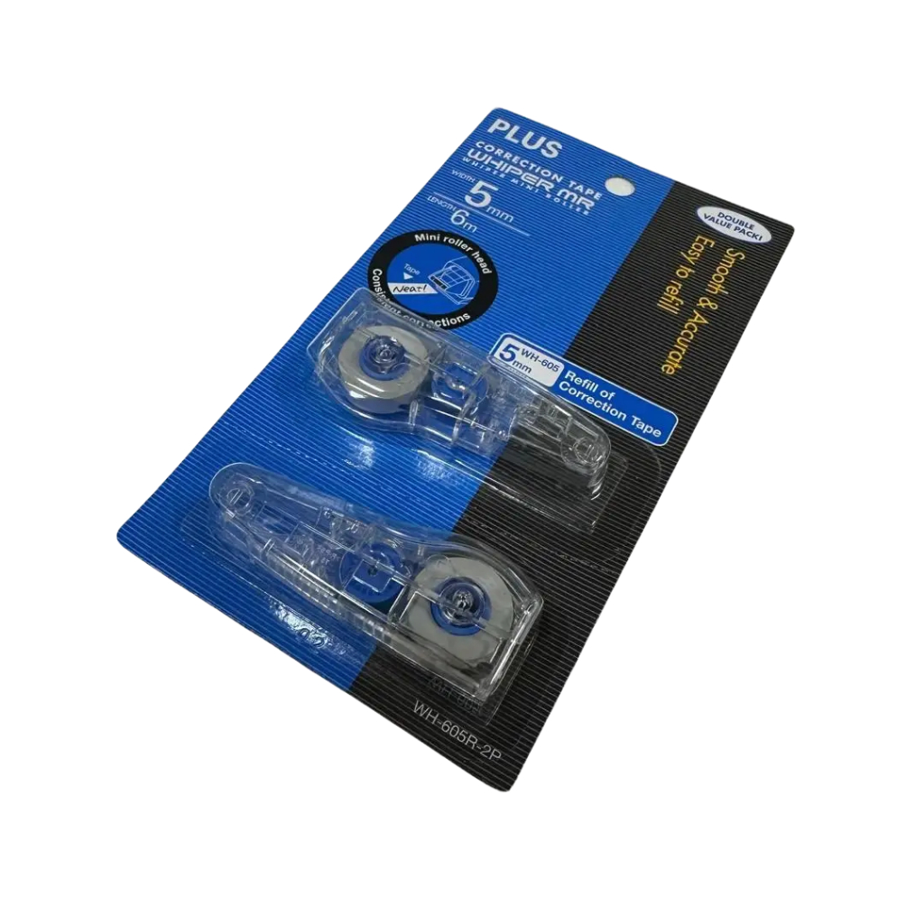 [1 Set] Plus Correction Tape Whiper Mini Roller Refill 2's in 1 Set ...