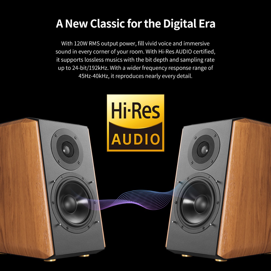 Edifier S1000 MKII/S1000W Bluetooth Bookshelf Speaker - Hi-Res Audio ...