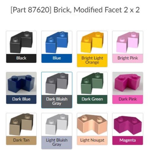 A87.[Ready Stock] 87620. Original Lego Parts : Brick, Modified Facet 2 ...