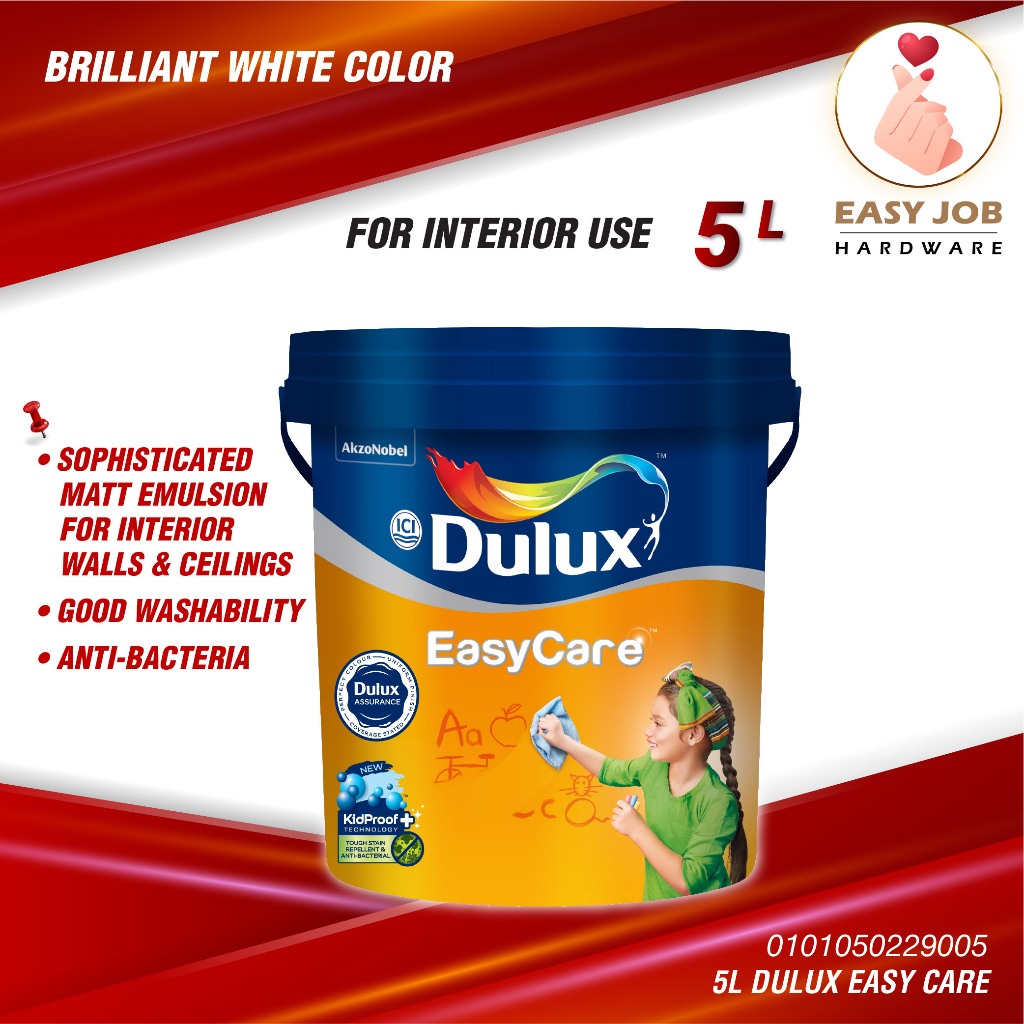 🔥 5L Dulux Easy Clean Dulux Brilliant White Paint Dulux Paint 5 Liter ...
