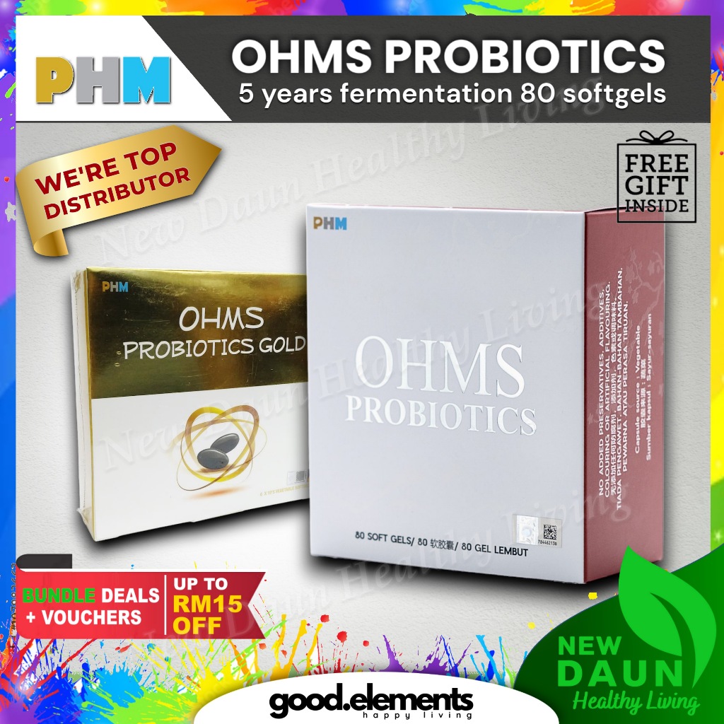 PHM OHMS Probiotics 80's 5 years fermentation | OHMS Gold 60's 3 years fermentation by Dr Ohhira ...