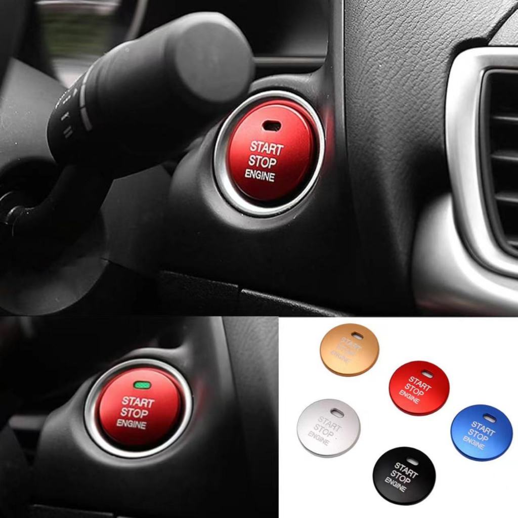 Car Engine Push Start Button Trim Cover Ignition Key Cover On Off For ...
