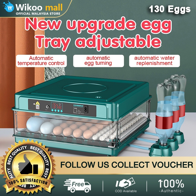 Egg Incubator 12/24/48/64/130 Eggs Automatic Turning Incubators Poultry ...