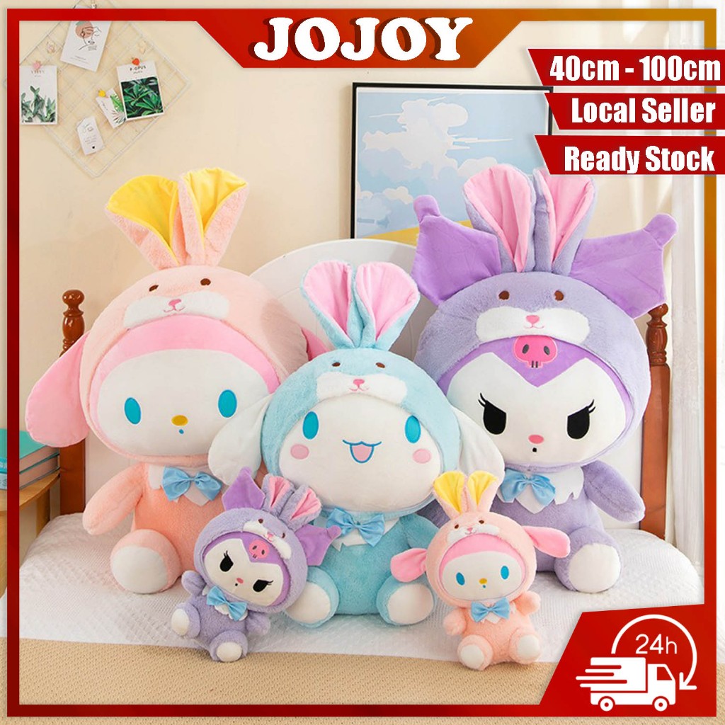 JOJOY New Kuromi Melody Cinnamoroll Series Plush Toy Rabbit Ears Melody ...