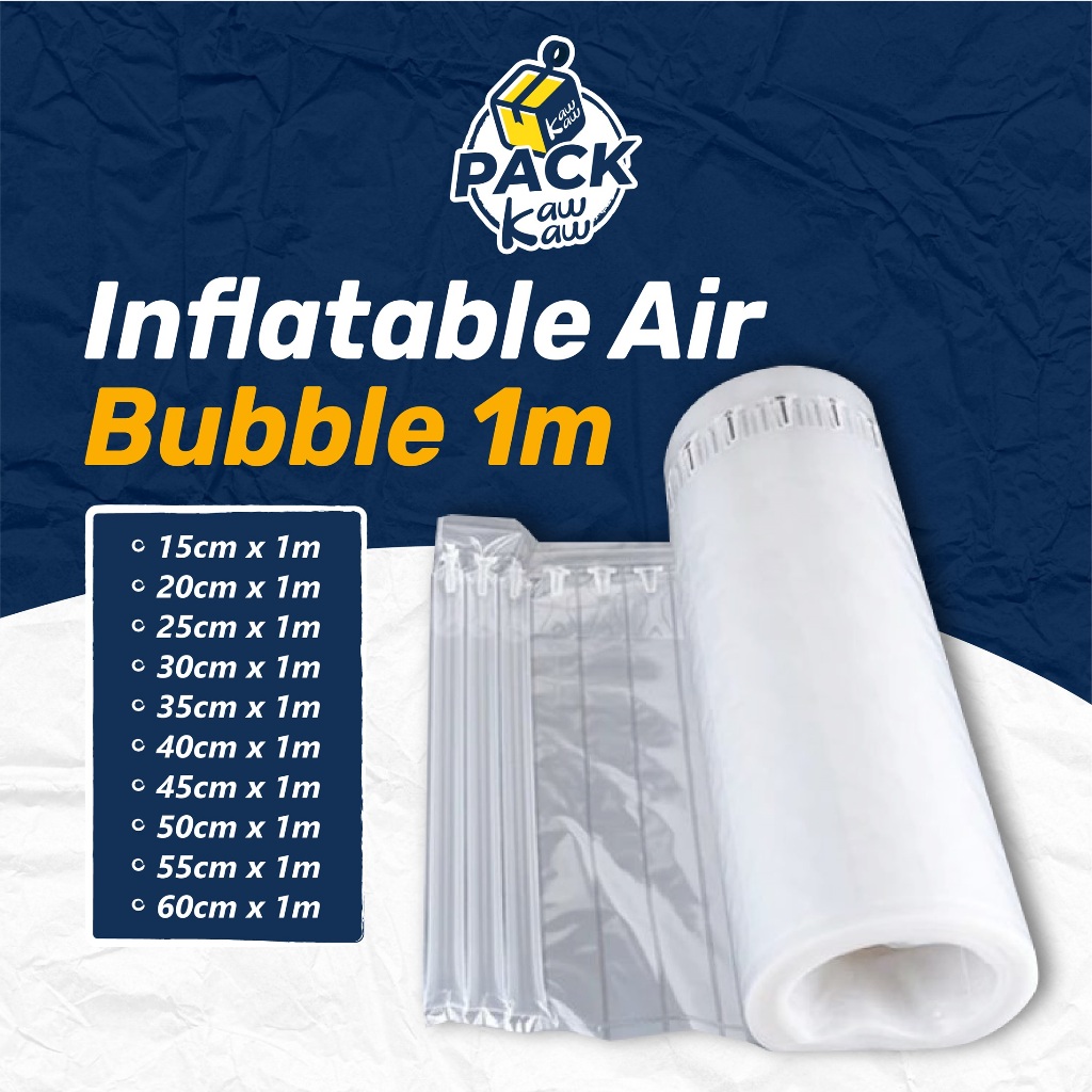1m Inflatable Bubble Wrap Inflatable Air Packaging Air Bubble Plastic ...