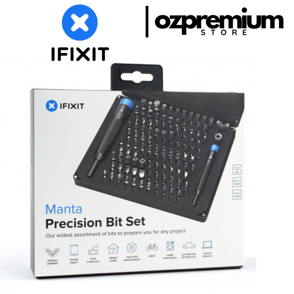 (READY STOCK) iFixit MANTA Driver ToolKit - 112 Precision Bits for ...