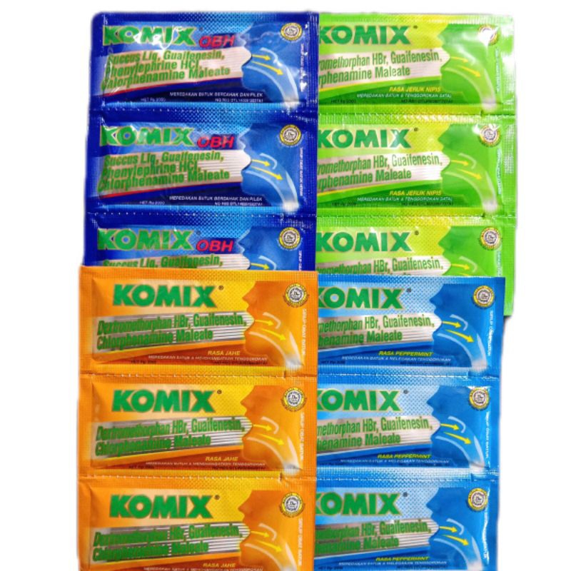 Syrup KOMIK Rasa Peppermint/Jeruk Nipis/Jahe/OBH 3Sachet | Shopee Malaysia