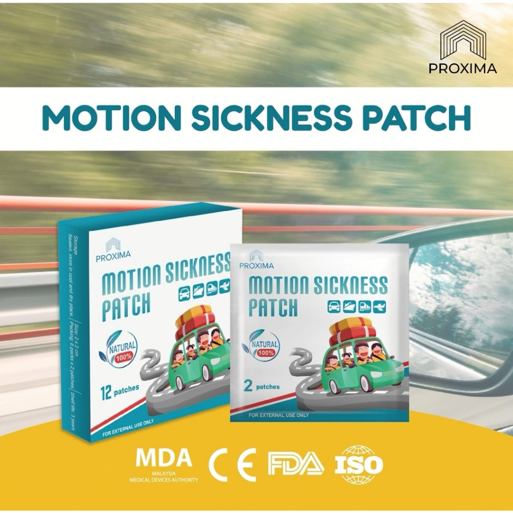PROXIMA MOTION SICKNESS PATCH [Pelekat Mabuk Kenderaan, Ubat Mabuk Laut ...