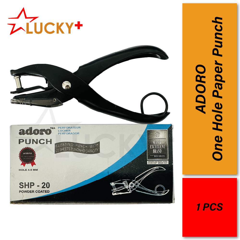 ADORO One Hole Paper Punch (1pcs) | Mesin Tebuk Lubang | Penebuk Lubang ...