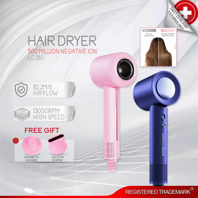 [Shopee Choice]High Speed 1600W Hair Dryer Professional Hot Cold Wind Ionic Hair Blower Heat ...