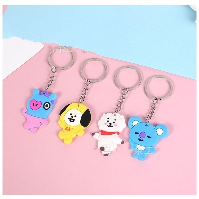 (Ready Stock) Cute Keychain Flat PVC Animated Animation Cartoon ...