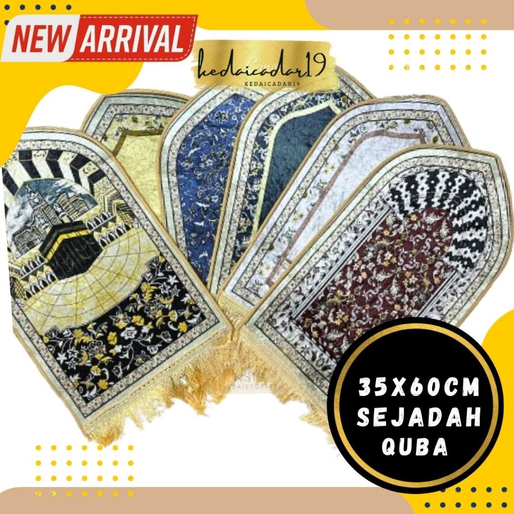 100 pcs 35x60cm sejadah Qubah viral DOORGIFT prayer mat ready stock ...