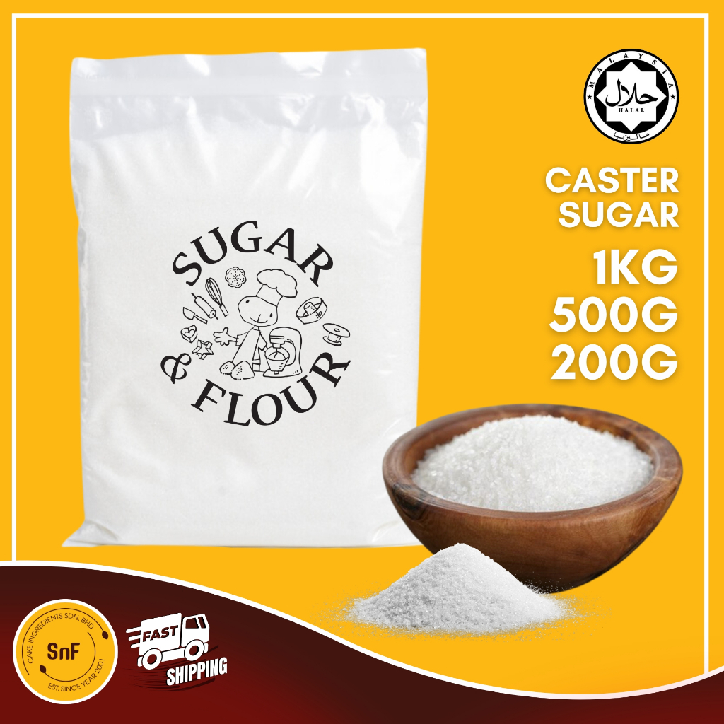 Castor Sugar Gula Kastor Caster Sugar 200g | 500g | 1kg | Shopee Malaysia