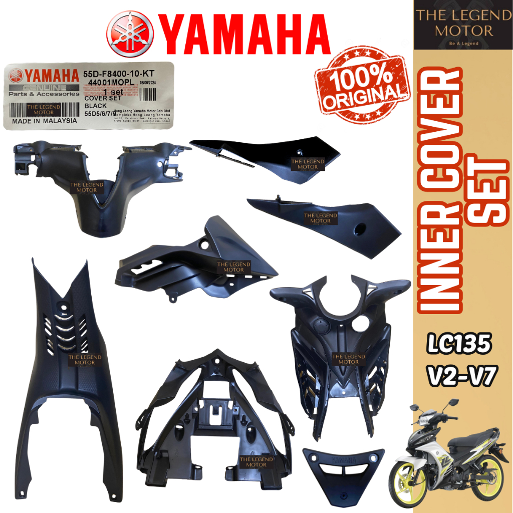 LC135 V2-V7 135LC LC 135 5S SPEED Inner Set Part Hitam Coverset Cover ...