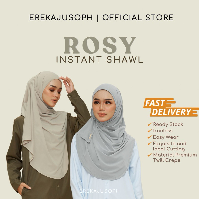 EREKAJUSOPH - ROSY (INSTANT SHAWL) | PREMIUM INSTANT SHAWL IRONLESS ...