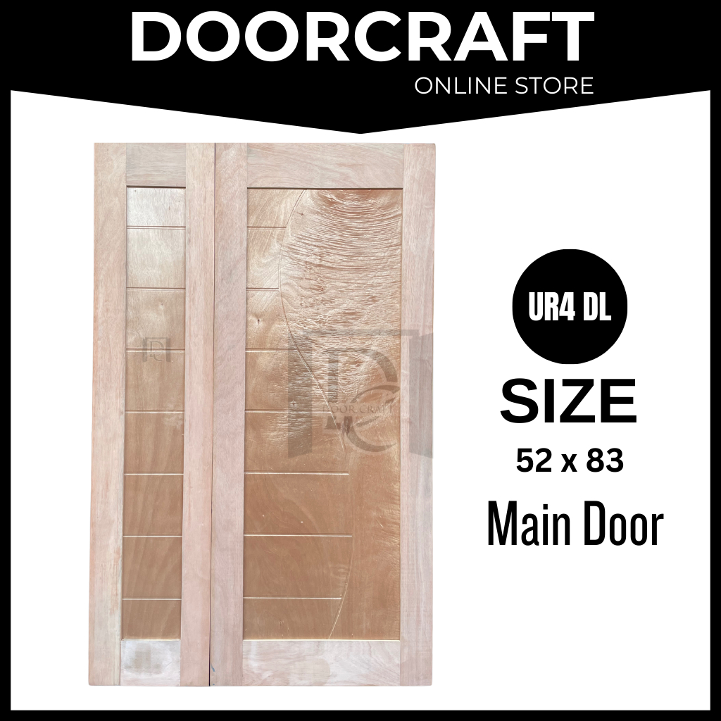 PINTU DEPAN - PINTU UTAMA - MAIN DOOR - 52 x 83 - UR4 - DOUBLE LEAF ...