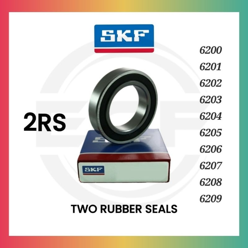 SKF 6200, 6201, 6202, 6203, 6204, 6205, 6206, 6207, 6208, 6209 Deep Groove Ball Bearing | Shopee ...
