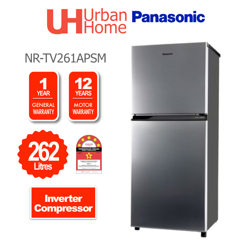 Panasonic Inverter Energy Saving 2-Door Top Freezer Refrigerator ( 262L ...