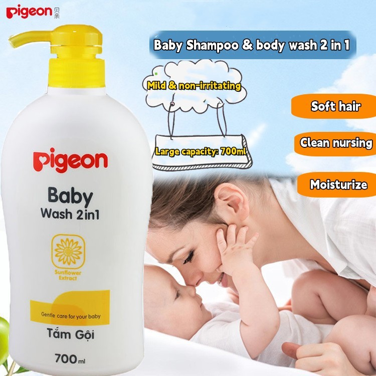 Pigeon Baby 2-in-1 Shampoo Body Wash Original Baby Shower Gel Shampoo ...