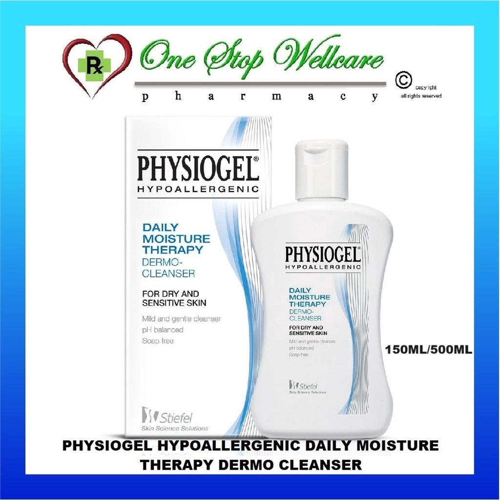 PHYSIOGEL HYPOALLERGENIC DERMA MOISTURE THERAPY DERMO CLEANSER 150ML / 500ML / 900ML | Shopee ...