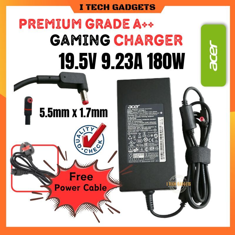ITECHGADGETS Charger Laptop Acer Nitro 5 Charger Predator Triton 300 ...