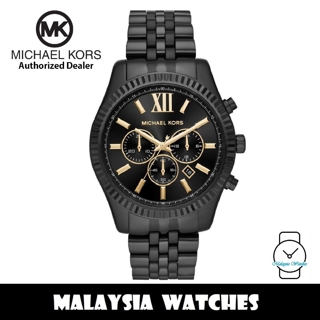 (100% Original) MICHAEL KORS Men's MK8603 Lexington Chronograph Black ...