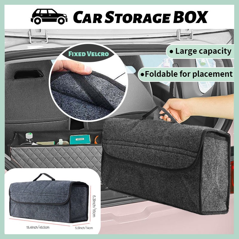 【24h delivery🔥】Portable car storage box Car trunk storage bag Foldable ...