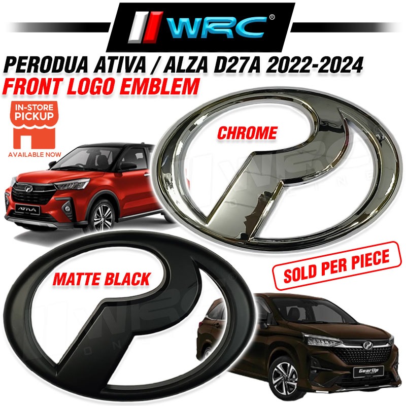 Perodua Ativa / Alza D27A 2022 - 2024 Chrome / Matte Black Front Logo ...