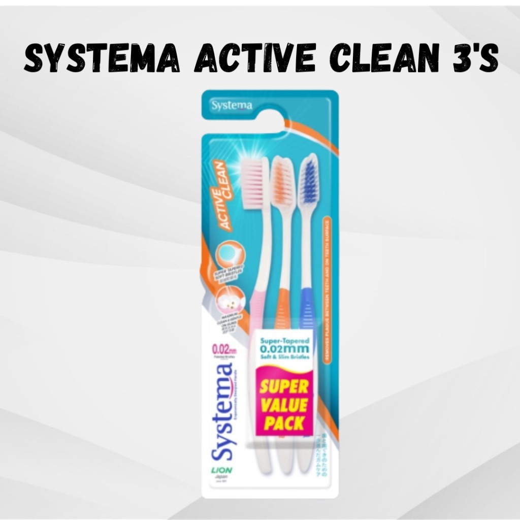 SYSTEMA Toothbrush ACTIVE CLEAN 3'S (Soft) | Shopee Malaysia